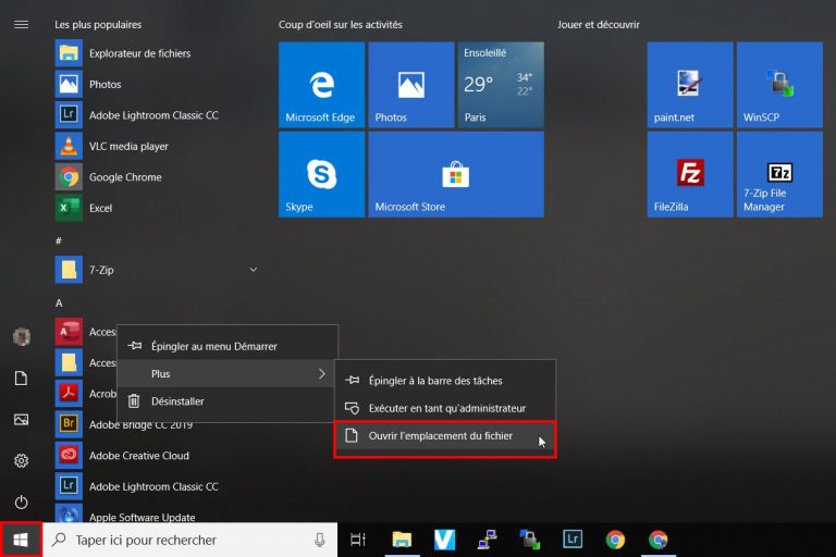 Comment créer un raccourci sur le bureau de Windows 8 / 10