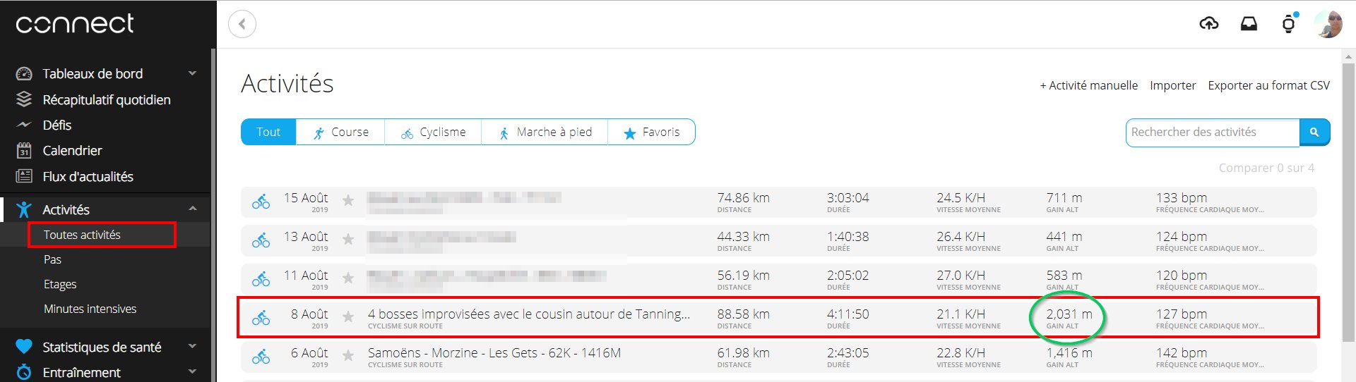 [Vélo] Comment modifier vos records personnels (PR) sur Garmin Connect?