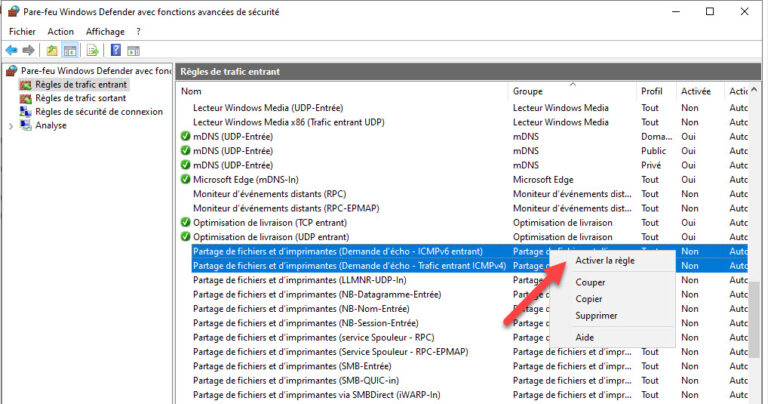Comment activer ou désactiver le ping (ICMP) dans le pare-feu de ...
