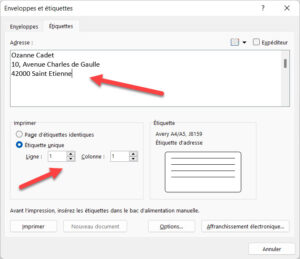 Comment imprimer des étiquettes autocollantes avec Word