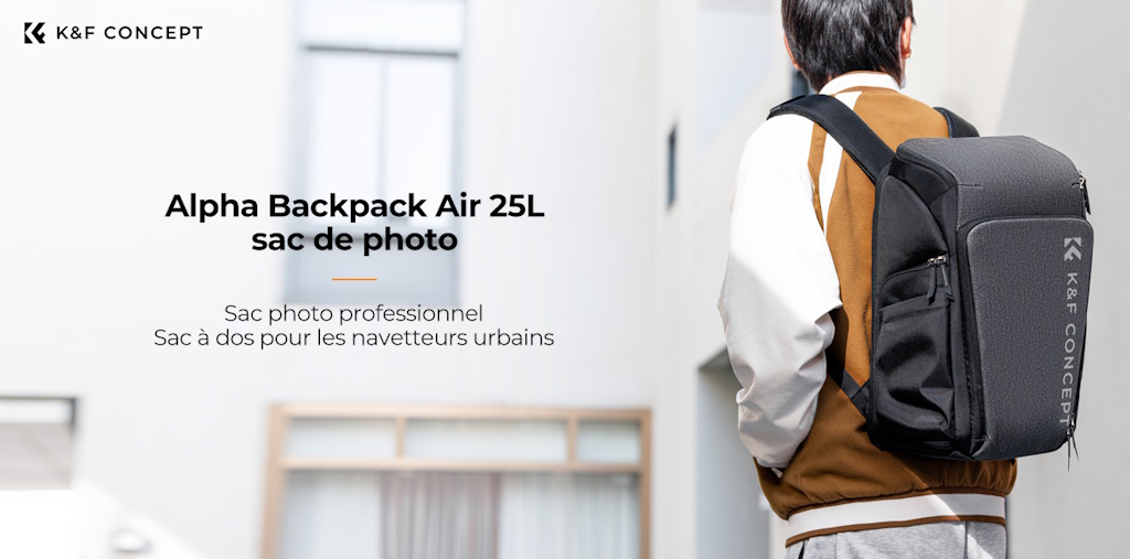 K&F Concept Alpha Backpack Air 25L : Un sac à dos polyvalent et durable pour tous les photographes